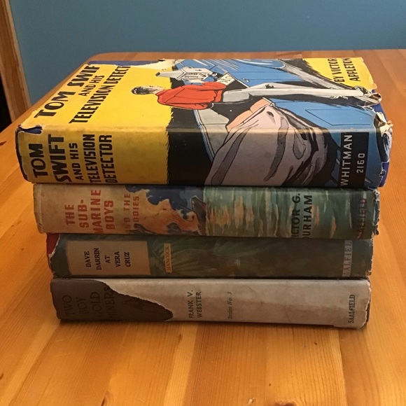 Antique | Other | Antique Vintage Book Stack Scifi Adventure Awesome ...